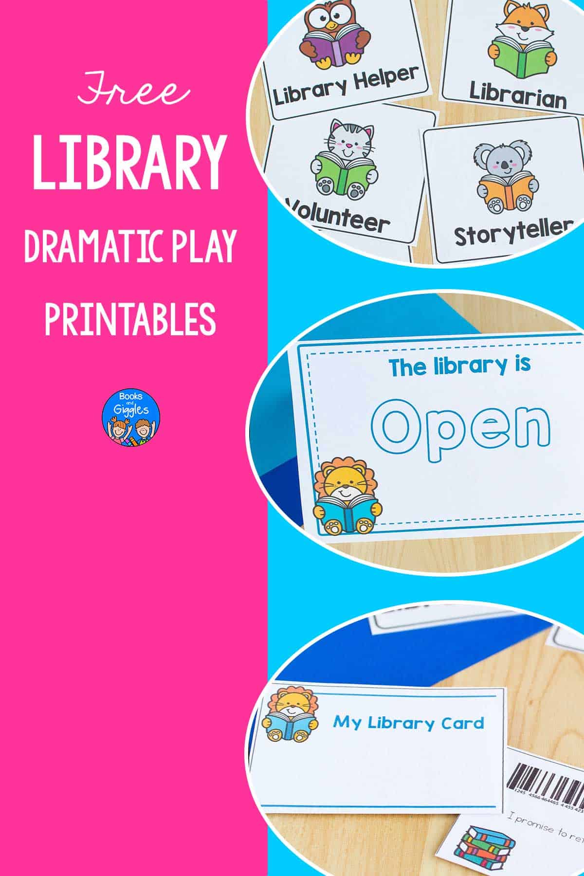 Let's Play Library! Pretend Play Library Printables and Ideas