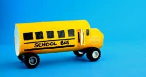 School Bus Paper Roll Craft