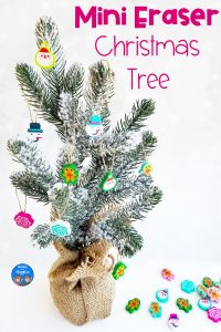 How to Turn Mini Erasers into Adorable Christmas Ornaments