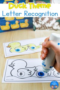Duck Theme Letter Recognition Worksheets {Free Printable}