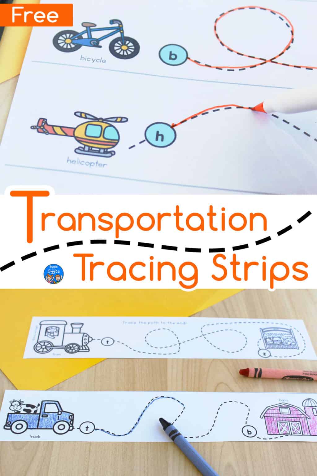 Transportation Line Tracing Worksheets {Free Printable}.