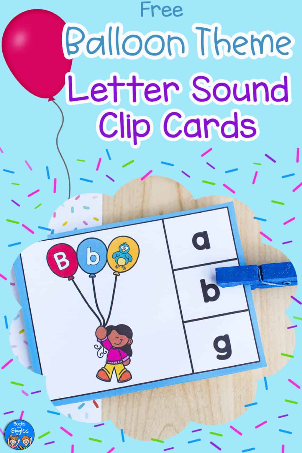 Balloon Letter Sound Clip Cards