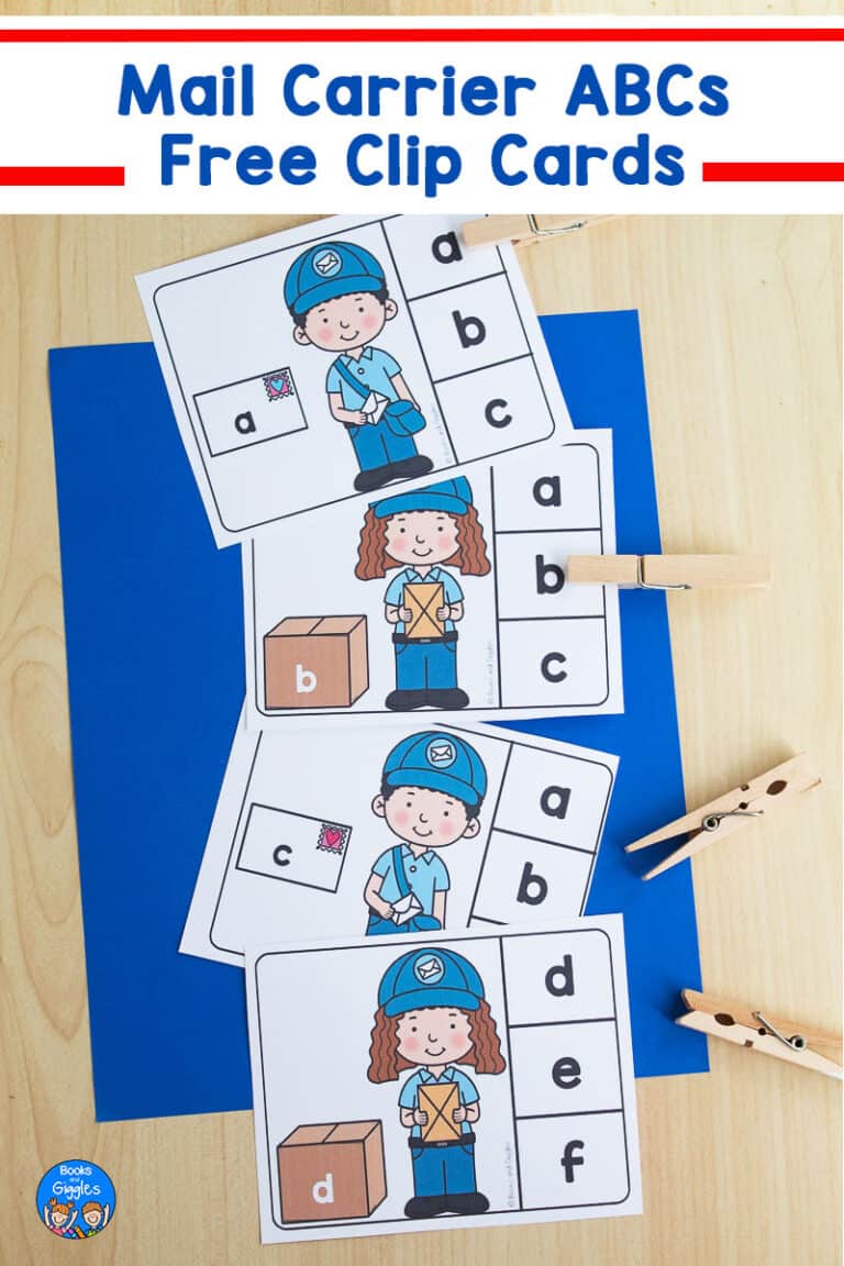 Mail Carrier ABC Clip Cards