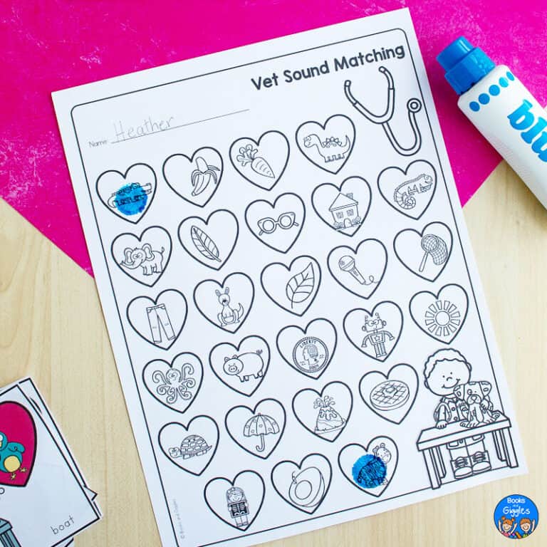 Veterinarian Letter Sound Matching Activity