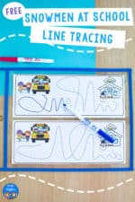 Snowman Winter Line Tracing