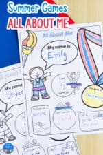 All About Me Printable for the Summer Games