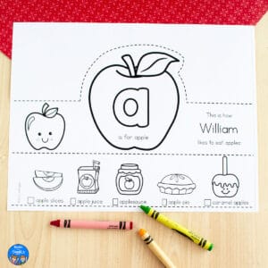 Apple Taste Test Activity with Free Printable Hats
