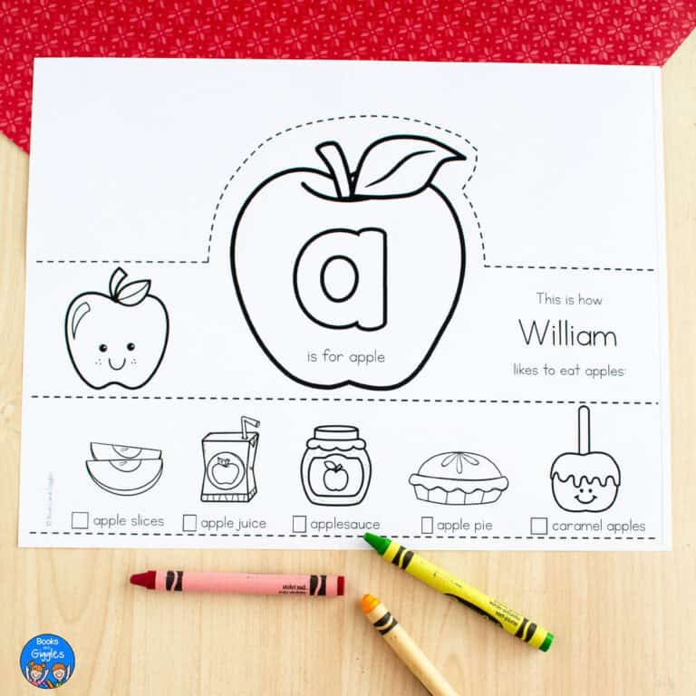 Apple Taste Test Activity with Free Printable Hats
