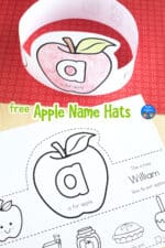 Apple Taste Test Activity with Free Printable Hats