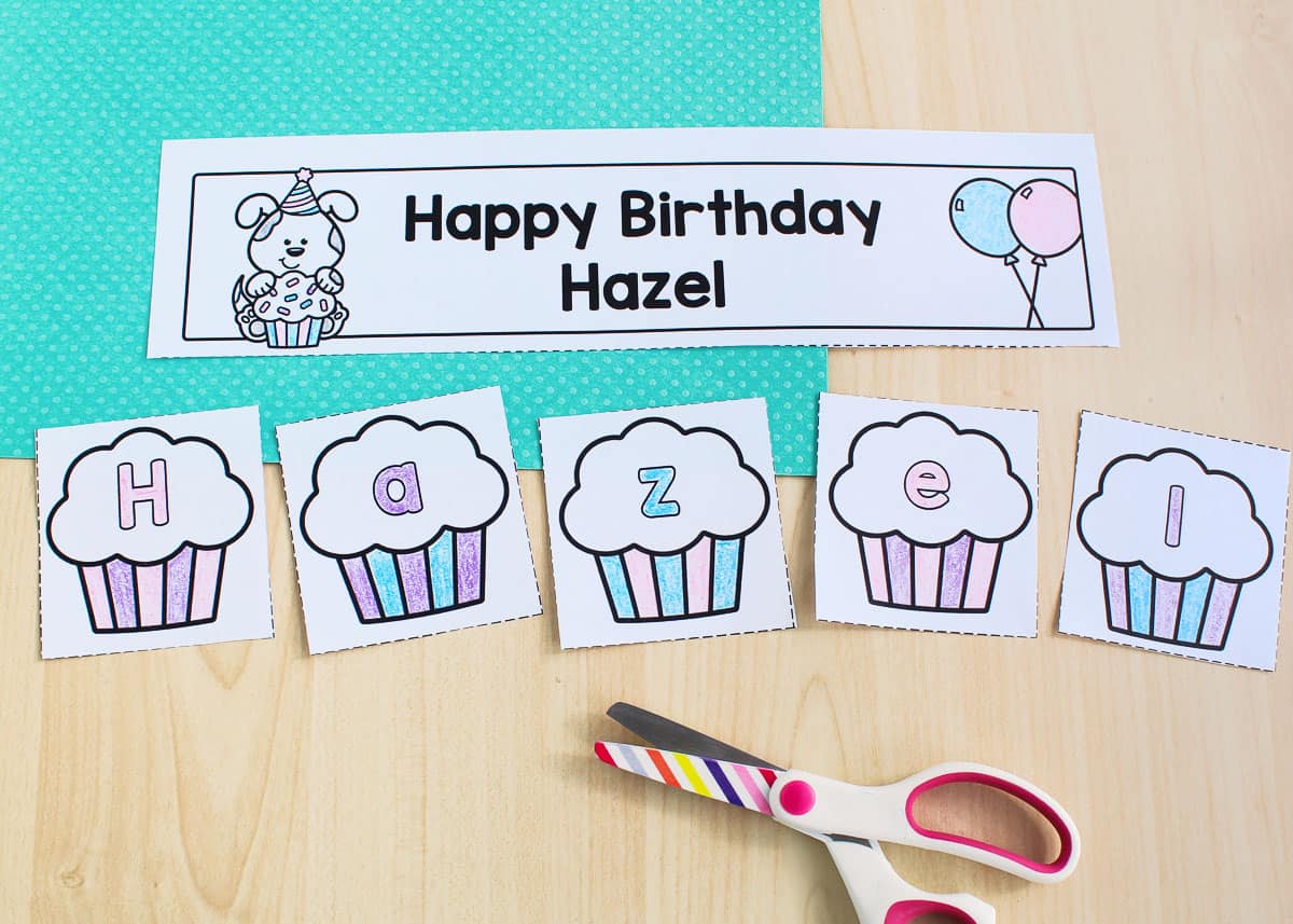 Free Printable Birthday Name Activity