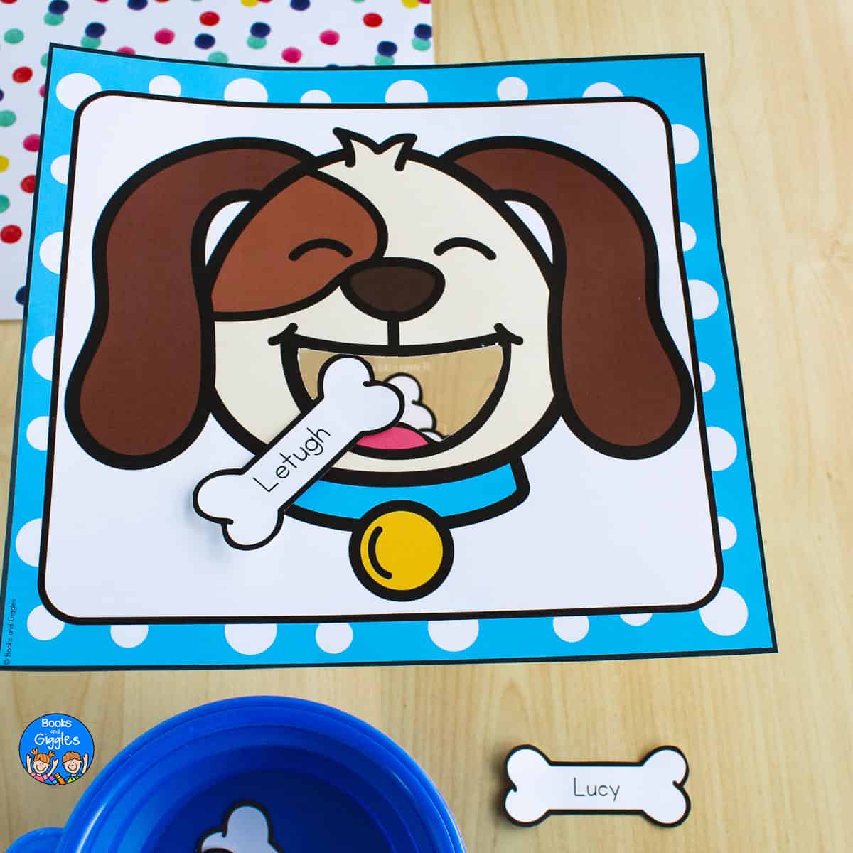 Feed the Dog Name Recognition Activity